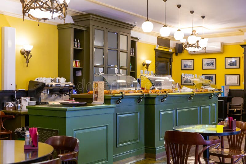 Dining Room Interior or Self-service Cafe Stock Photo - Image of ...