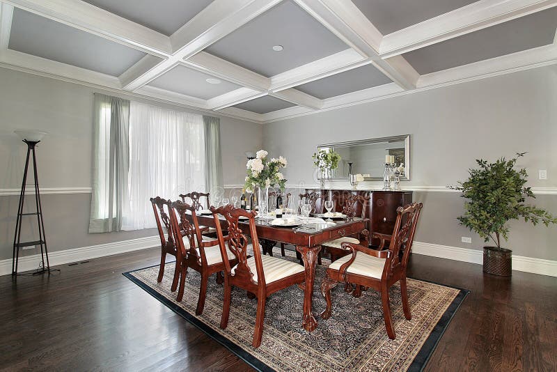 Dining room in luxury home stock photo. Image of dining - 8888552