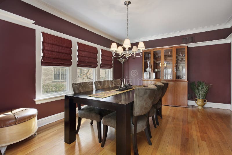 Maroon Painted Rooms