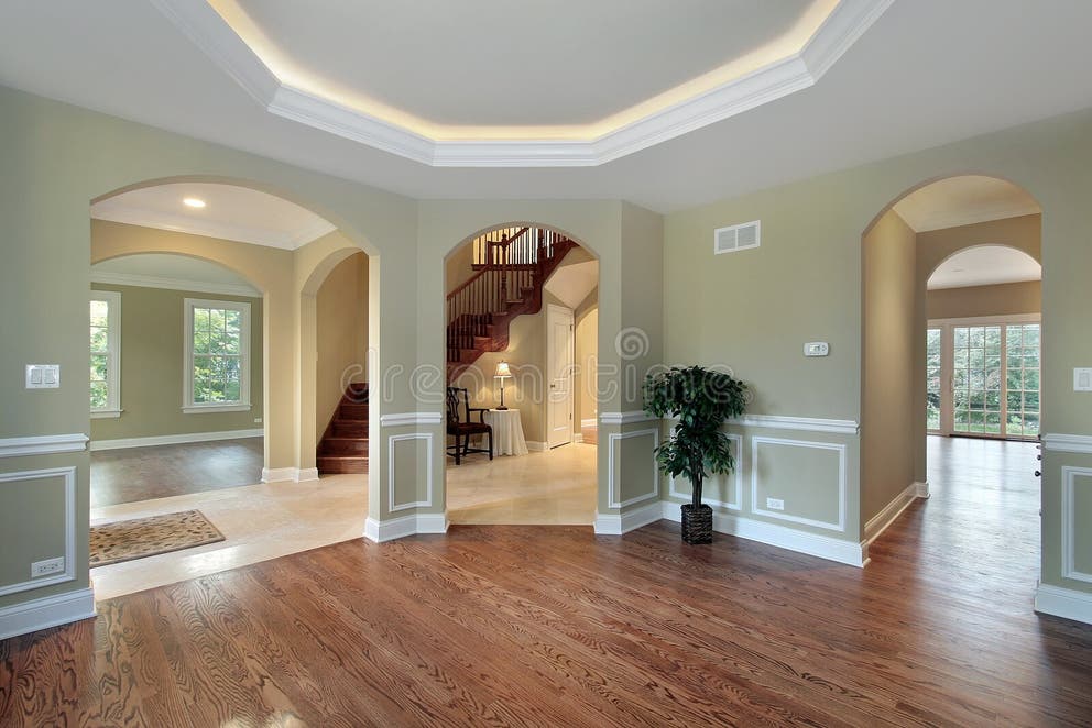 Dining Room in New Construction Home Stock Image - Image of home ...