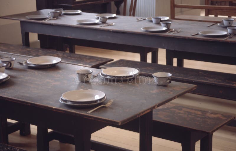 Dining Room for the Prisoners Stock Photo - Image of prison, states ...