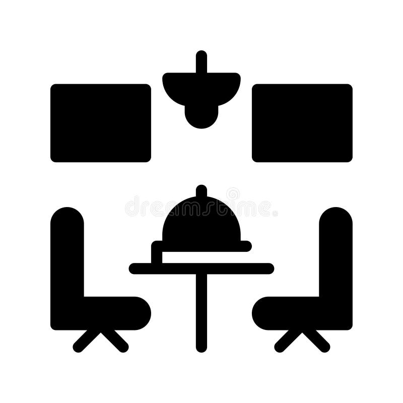 Dining Room Solid Icon. Hotel Restaurant Symbols Icons Graphic Design ...