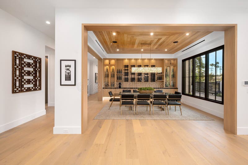 A Dining Room Table and a Chair are Seen from the Living Room Editorial ...