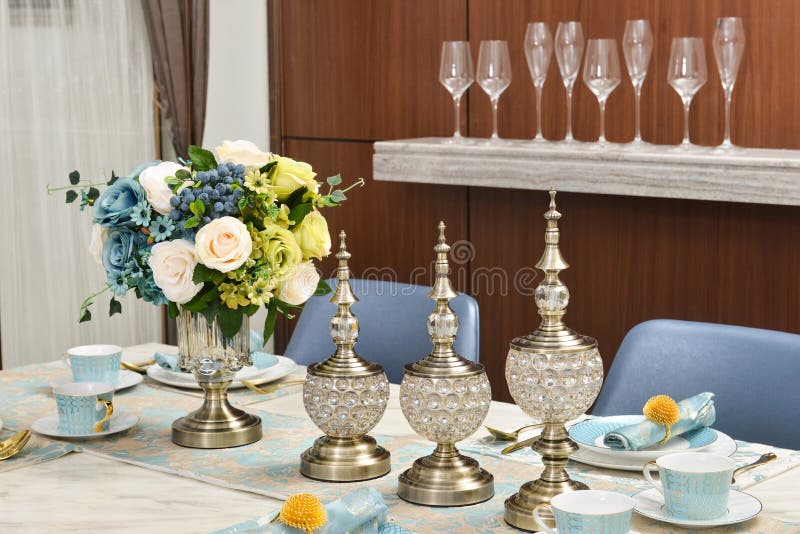 Dinner Service Tableware Dishware Dinnerware Dining Room Stock Image ...