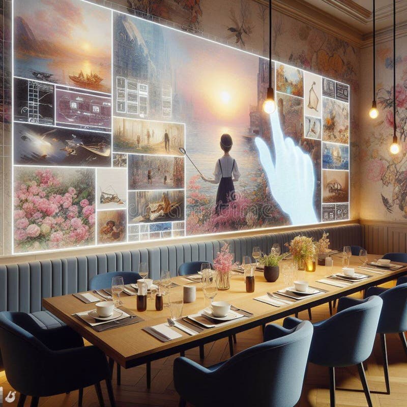 A Smart Dining Room Wall Covered in Interactive Touch-sensitive Digital ...