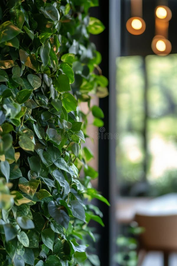 Dining Setup in a Modern Home with Lush Greenery and Natural Light in ...