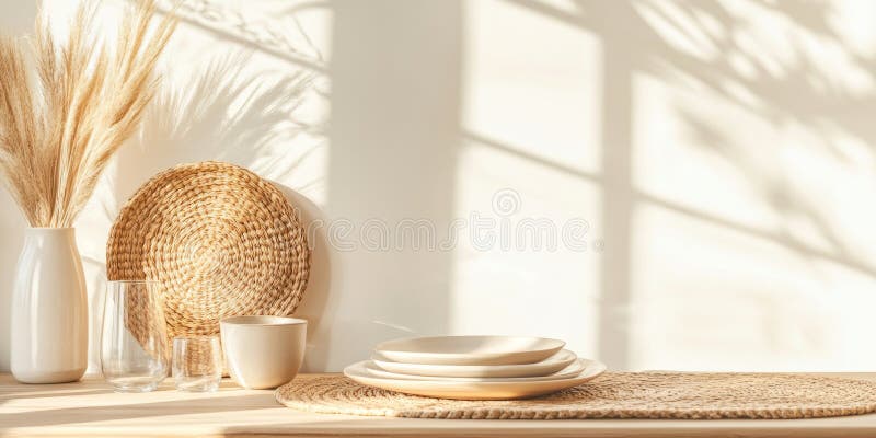 This Dining Setup Showcases Natural Materials and Soft Textures ...