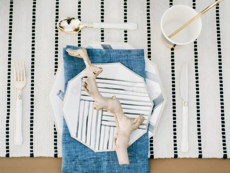 Stylish Dining Table Setting Featuring Natural Elements and Modern ...