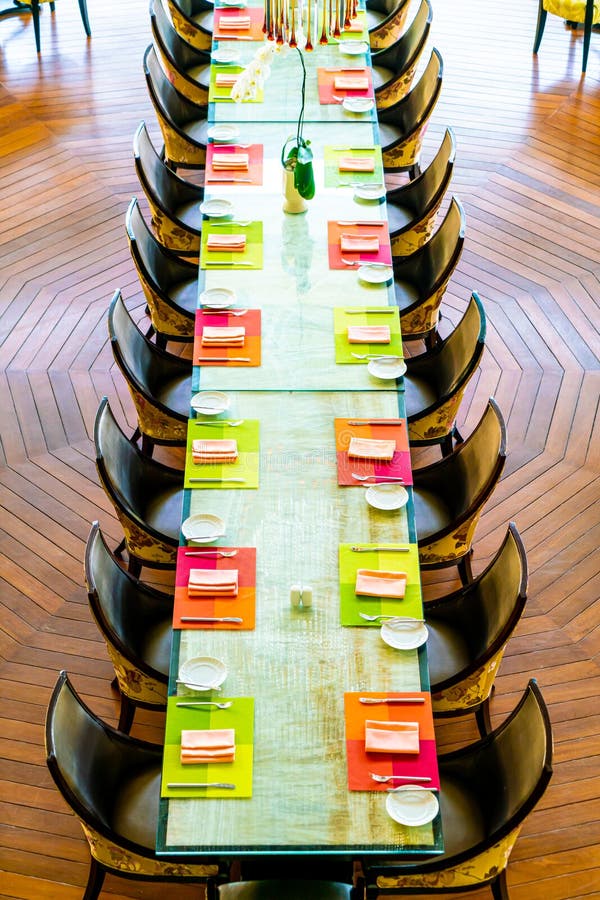 Dining Table in Cafe Restaurant Stock Image - Image of bistro ...