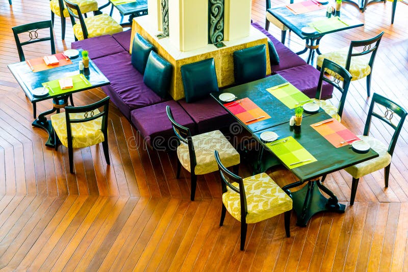 Dining Table in Cafe Restaurant Stock Photo - Image of exterior, dining ...