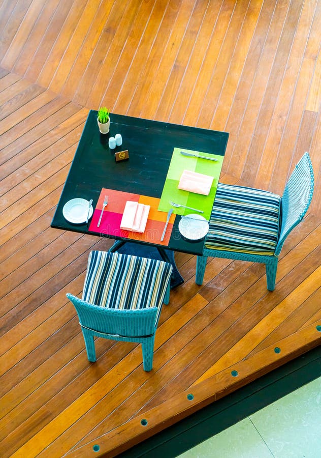 Dining Table in Cafe Restaurant Stock Photo - Image of luxury ...