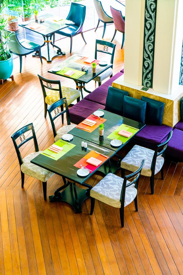 Dining Table in Cafe Restaurant Stock Image - Image of bistro ...