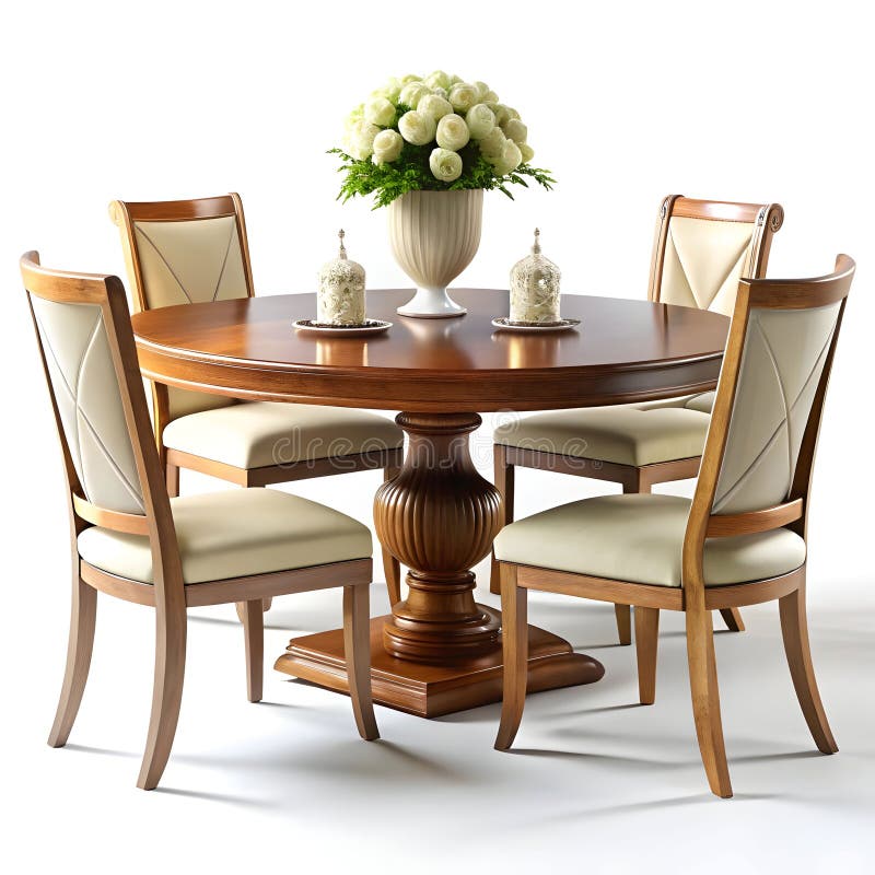 A Dining Table is a Central Piece for Meals, Often Surrounded Stock ...