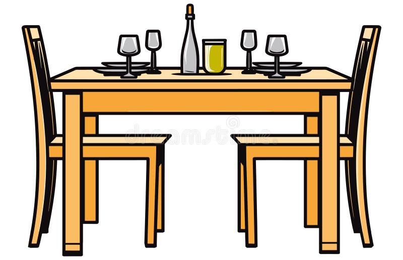 Dining Table and Chairs Vector, Tables with Chairs for Dining ...