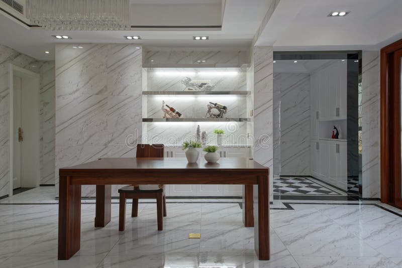 Dining table stock image. Image of luxury, modern, living - 35111781