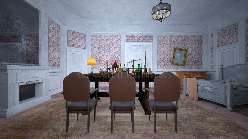 Dining table stock photo. Image of dining, magic, experiment - 105669604