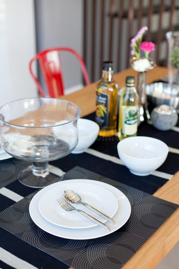 Dining table and dish stock photo. Image of food, interior - 31039022