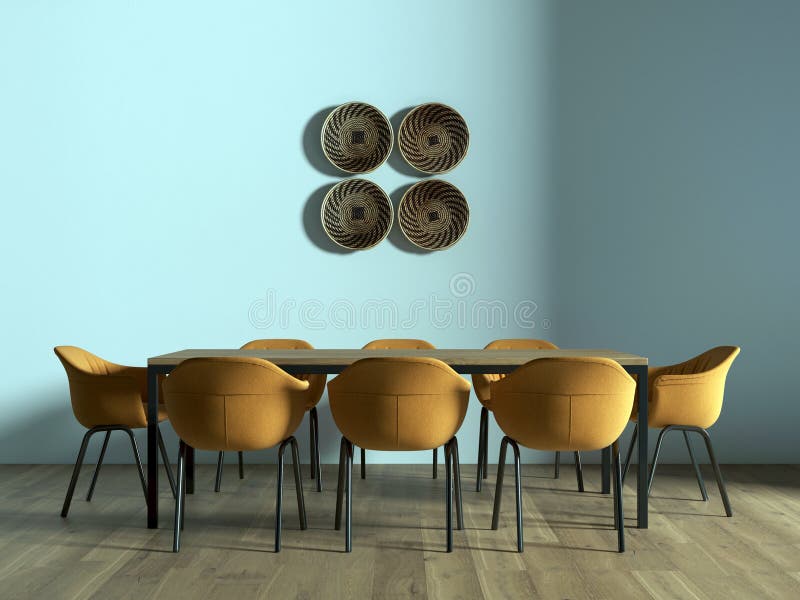 Dining Table in the Interior. 3D Rendering Stock Illustration ...