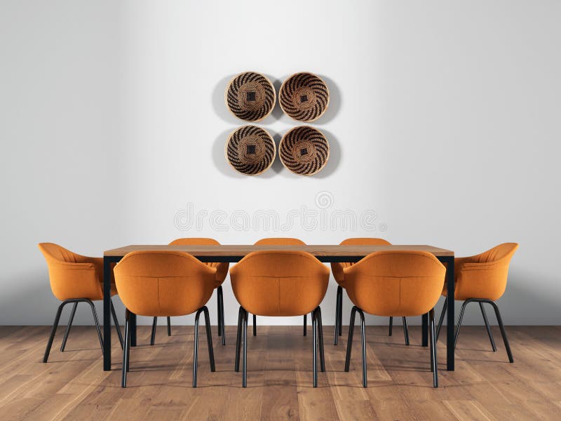 Dining Table in the Interior. 3D Rendering Stock Illustration ...
