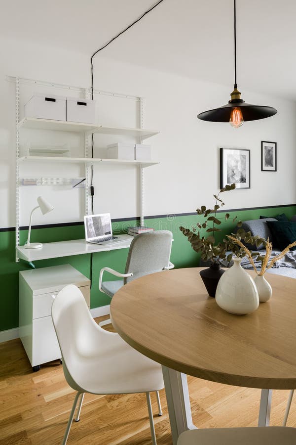 Dining Table in Living Room Stock Photo - Image of office, indoor ...