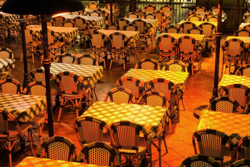 Dining Table at night. stock photo. Image of cozy, loft - 64556186