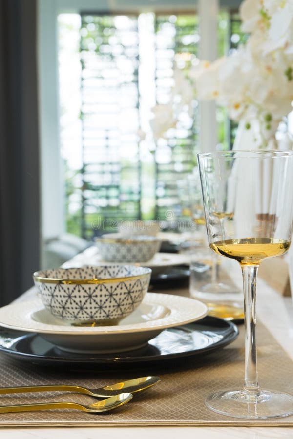 Dining Table stock photo. Image of horizontal, drink - 97993948