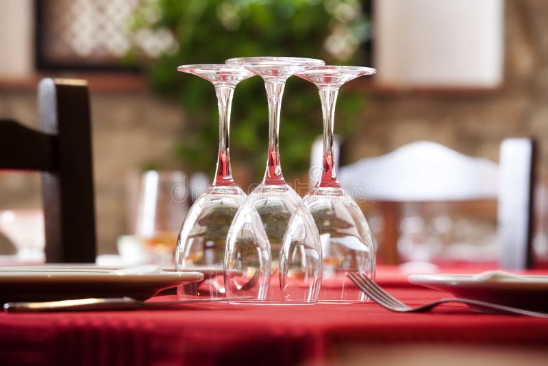 Dining Table Ready for Customers Stock Photo - Image of arranging ...