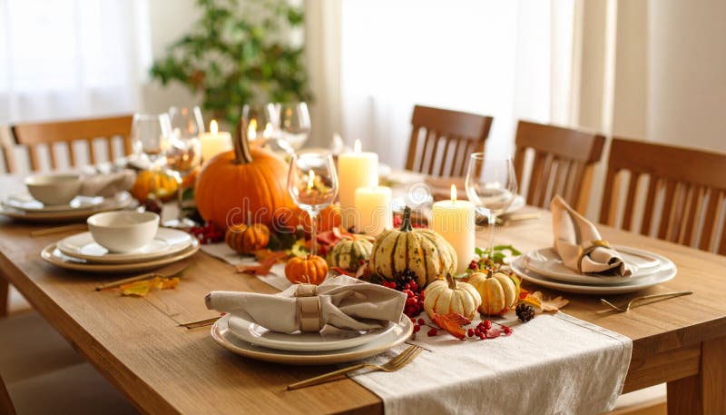 Autumn Dining Table Set Stock Illustrations – 3,034 Autumn Dining Table ...