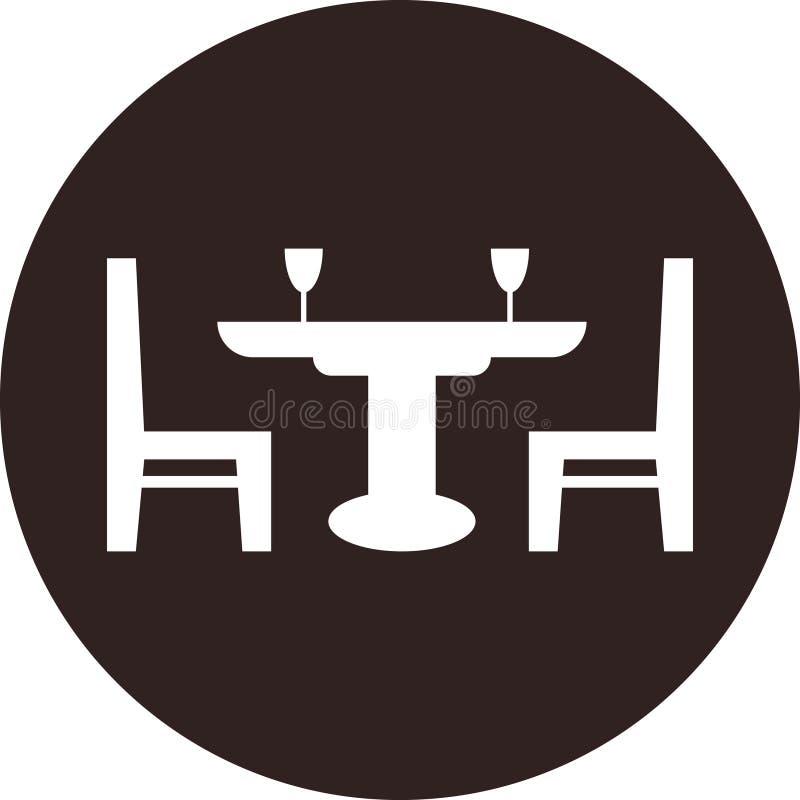 Dining Table Set Icon Design Stock Vector - Illustration of wine ...