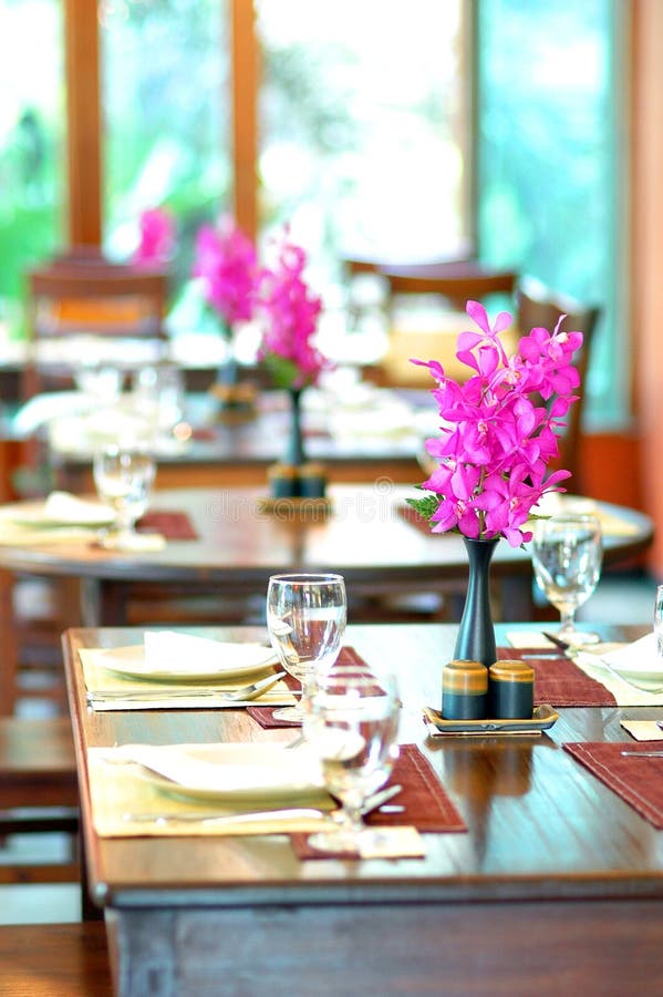 Dining table set stock image. Image of interior, equipment - 34754245