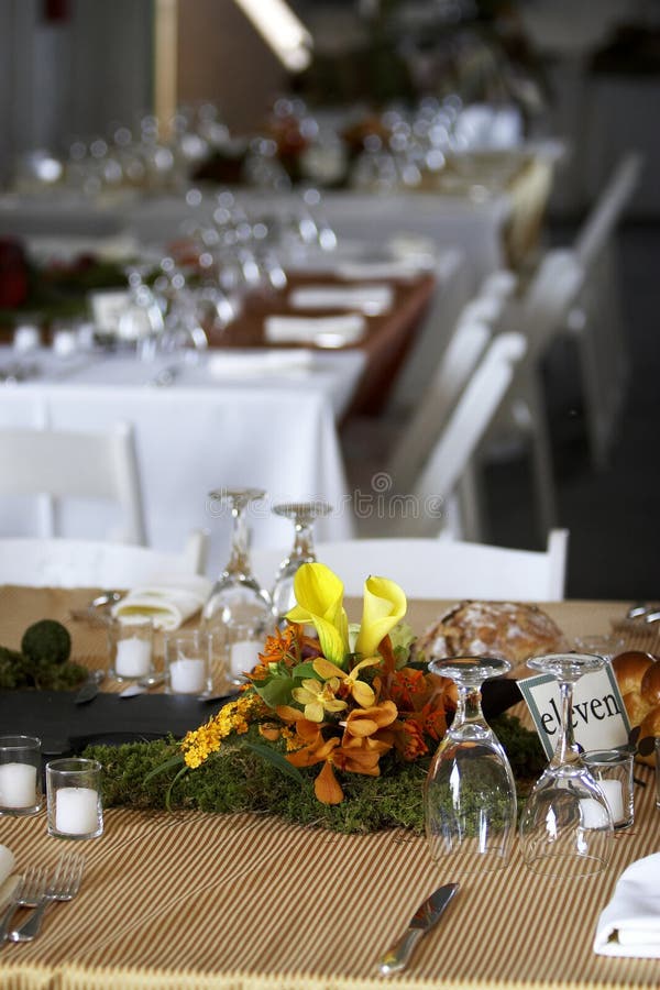 Dining Table Set for a Wedding or Corporate Event Stock Photo - Image ...