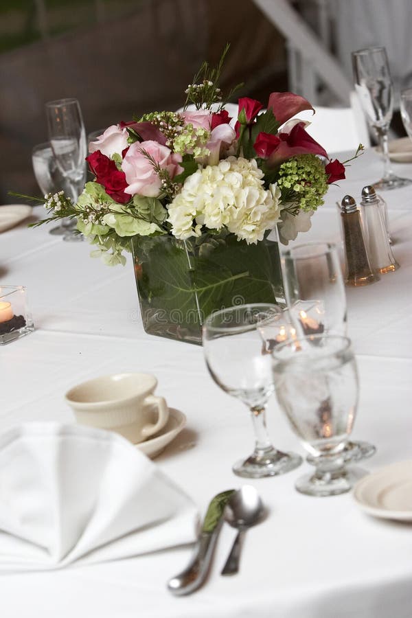 Dining Table Set for a Wedding or Corporate Event Stock Image - Image ...