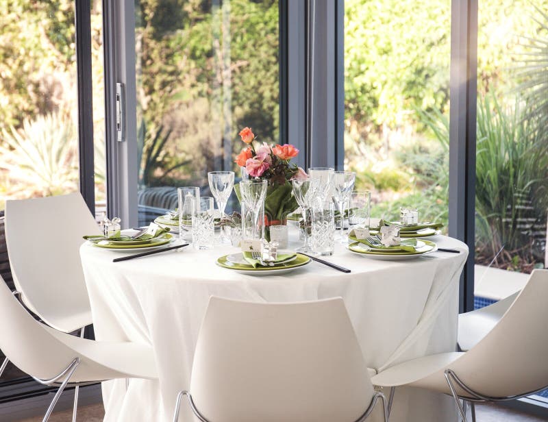 Dining Table Set for a Wedding or Corporate Event Stock Image - Image ...