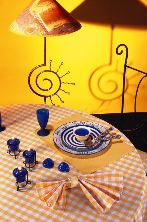 Dining Table Setting Chair Plate Cup Spoons Editorial Image - Image of ...