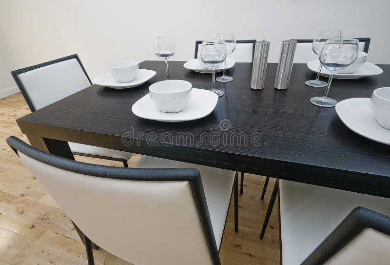 Dining table setup stock photo. Image of living, apartment - 11668992