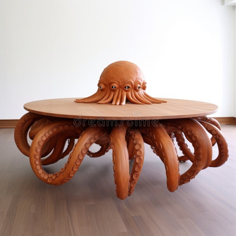 A Dining Table in Shape of a Octopus Image Generative AI Stock ...