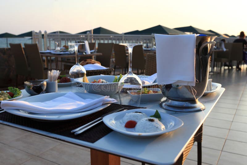 Dining table with starters stock photo. Image of holiday - 46103868