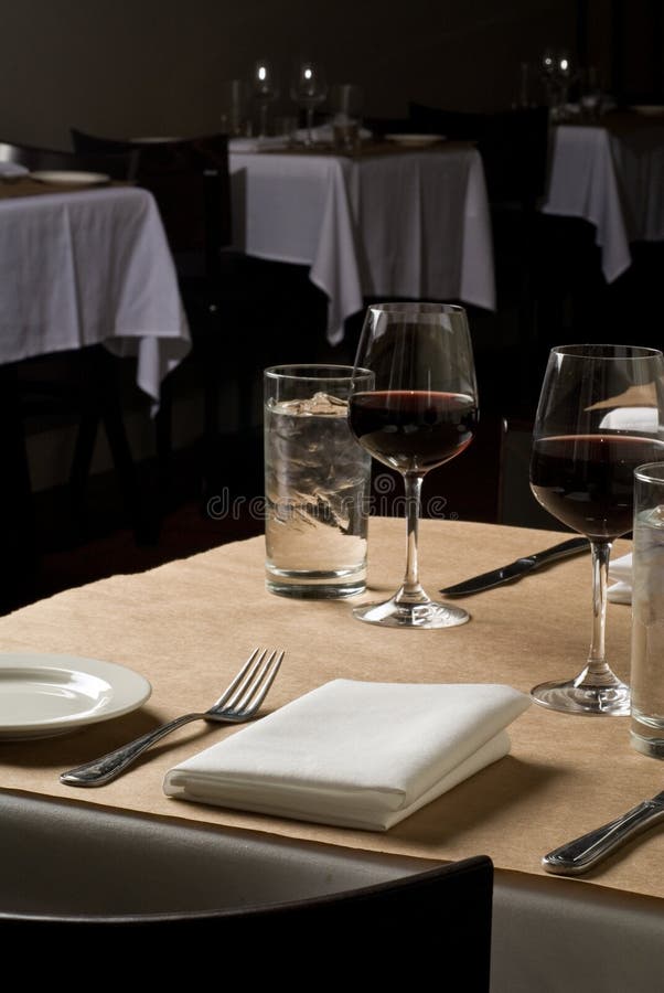 Dining table for two stock image. Image of dark, water - 14897557