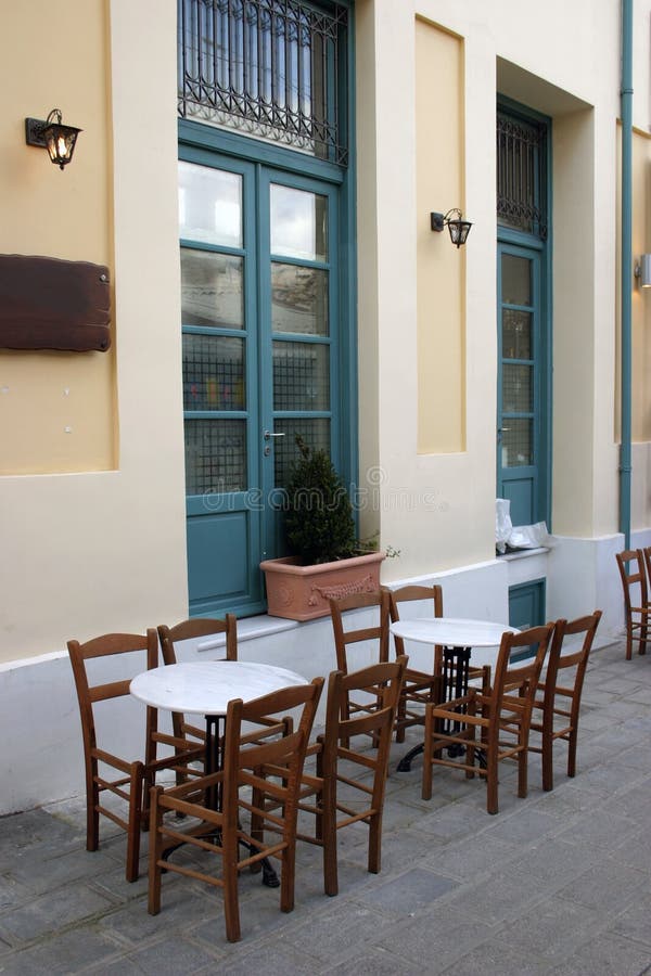 Side Walk Cafe Dinner Tables Stock Photo - Image of chairs, dinner: 219956