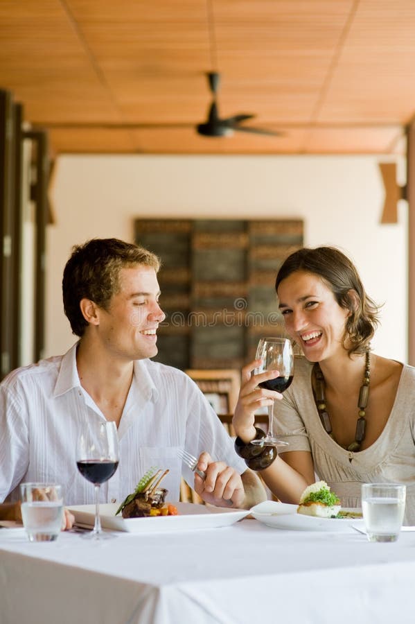 Dining Together stock image. Image of caucasian, couple - 4986919