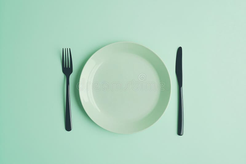 Dining Utensils Arranged for Fasting Yom Kippur Stock Photo - Image of ...