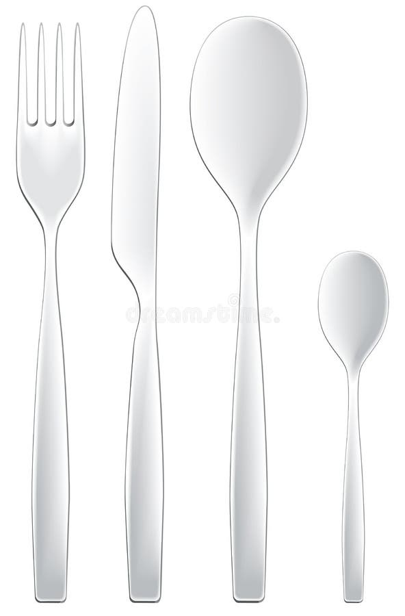 Dining utensils stock vector. Illustration of teaspoon - 38512485