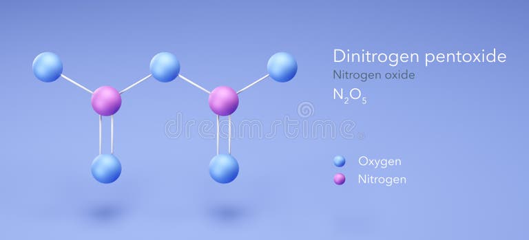 Dinitrogen Pentoxide, Molecular Structures, Nitrogen Oxide, 3d Model ...