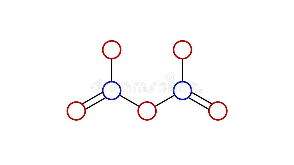 Dinitrogen Pentoxide Molecule, Structural Chemical Formula, Ball-and ...