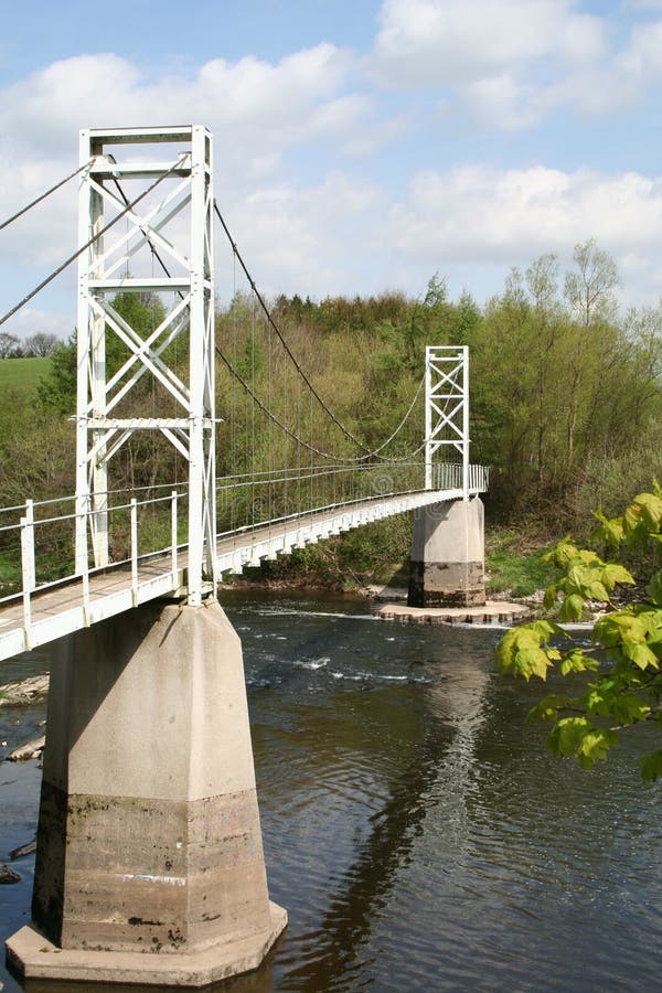Dinkley Pedestrian Suspension Bridge. Stock Photo - Image of connect ...