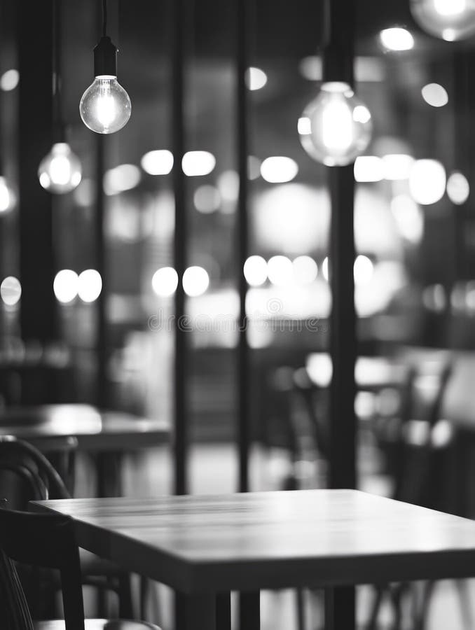 Dinner Ambiance: a Modern Restaurant at Night Stock Photo - Image of ...