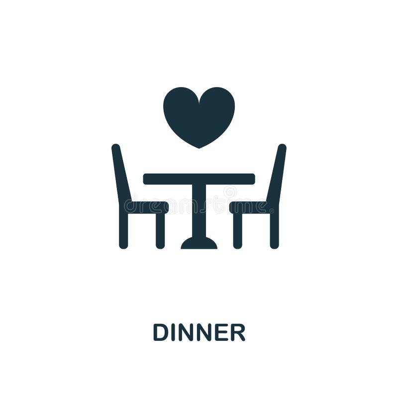 Dinner Creative Icon. Simple Element Illustration. Dinner Concept ...