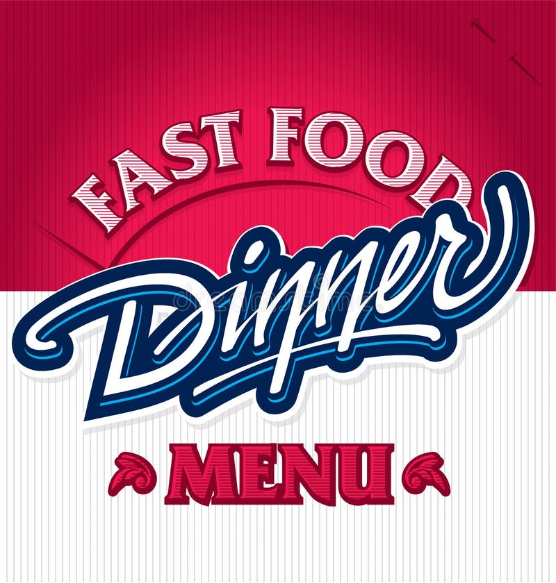 Menu Headlines, Hand Lettering Set (vector) Stock Vector - Illustration ...