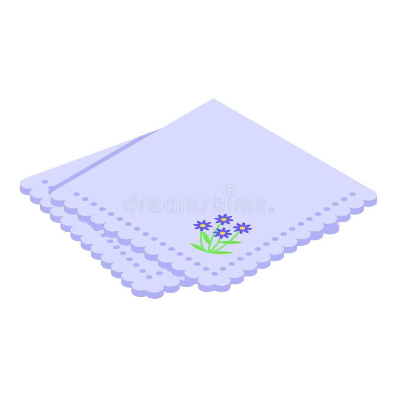 Dinner Handkerchief Icon, Isometric Style Stock Vector - Illustration ...