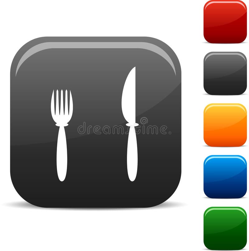 Dinner icons. stock vector. Illustration of sign, glossy - 11841859